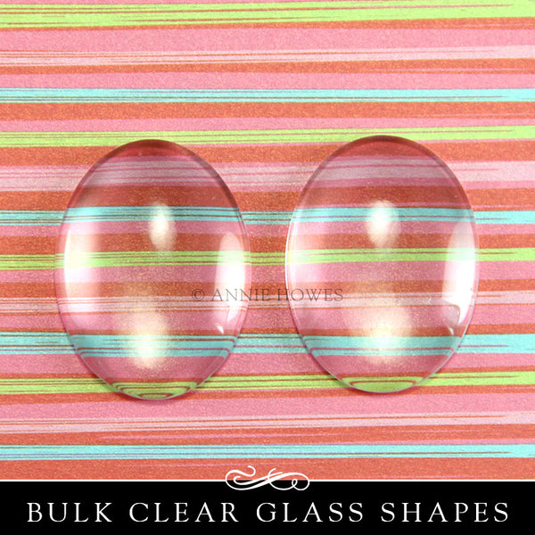 Regular Large Oval Glass Shapes 30x40mm - 25 Pk UB Glass – Annie Howes