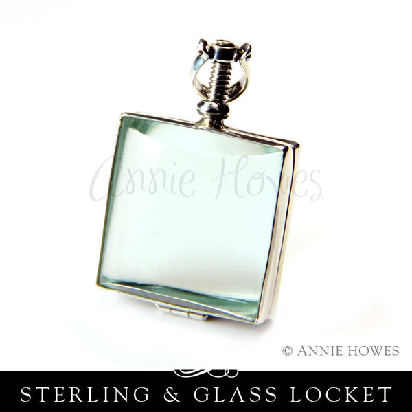 Sterling Silver and Glass Locket - Square – Annie Howes