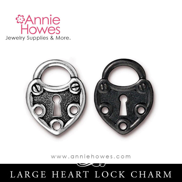 Large Lock Charm. TierraCast. – Annie Howes