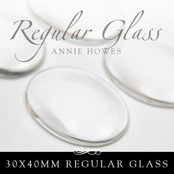 Regular Large Oval Glass Shapes 30x40mm - 25 Pk UB Glass – Annie Howes